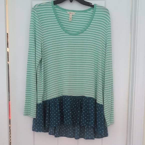 Matilda Jane | Tops | Matilda Jane Mint Striped Long Sleeve Top | Poshmark